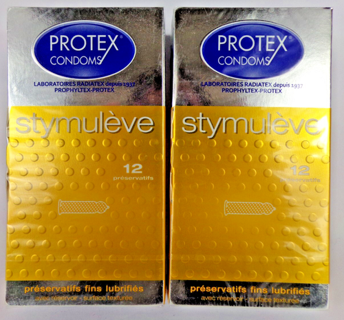 PROTEX CONDOMS-24 PRESERVATIFS STYMULEVE TEXTUREE FINS LUBRIFIES -08/2026 | eBay
