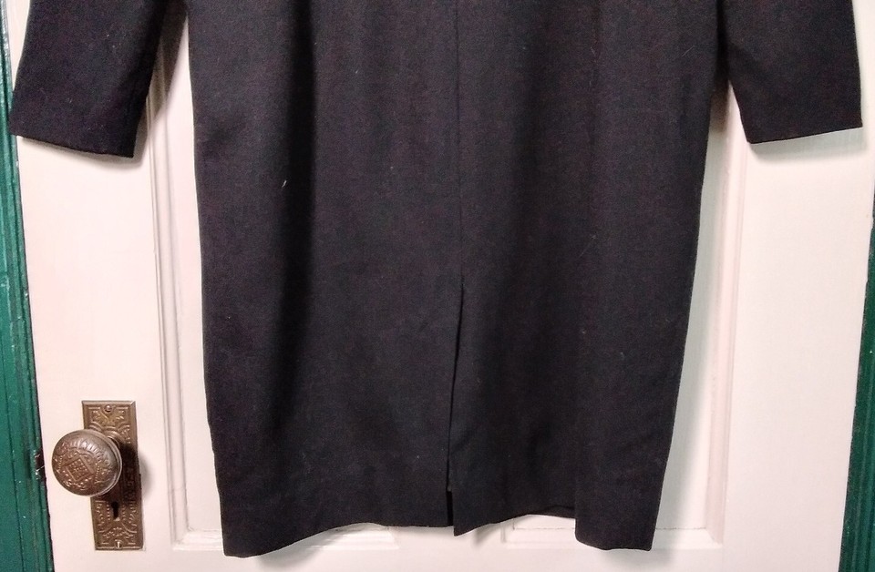 VTG Verdi Milan NY Dress Women’s 6 Black Wool? Lined Button Zip Career ...