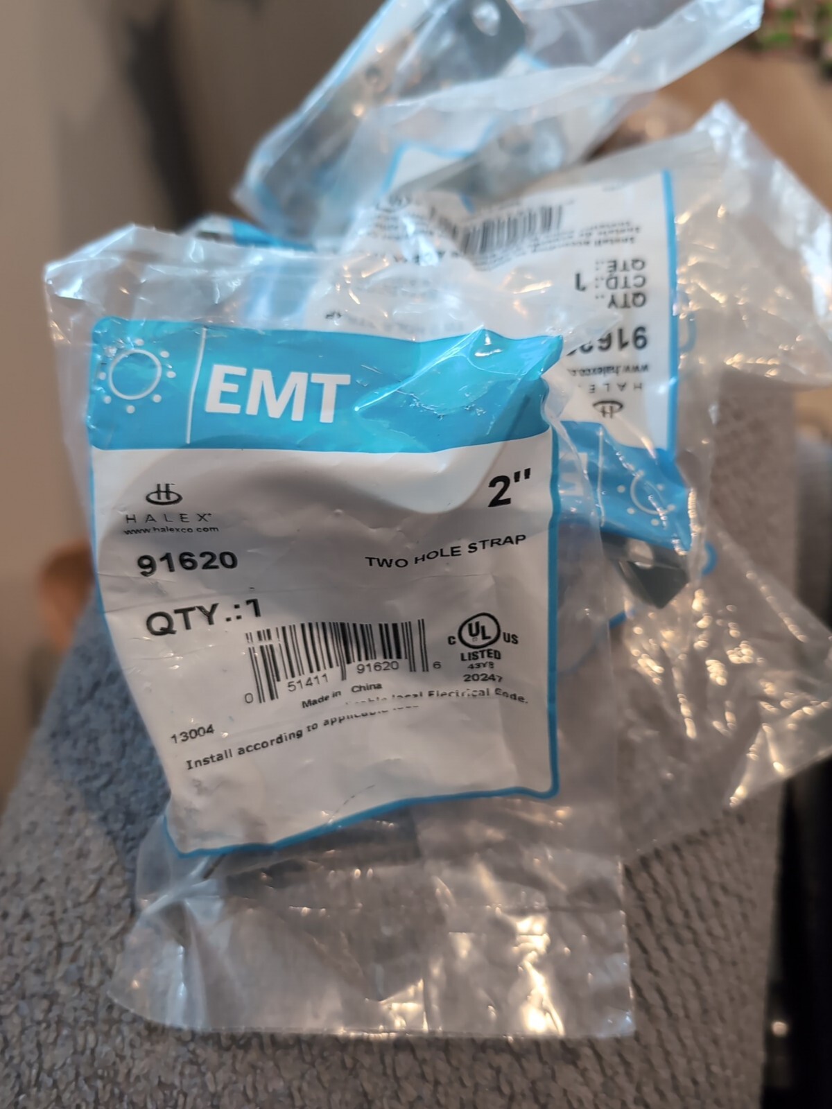 (8) pack lot HALEX 2" 2 Hole EMT Strap | eBay