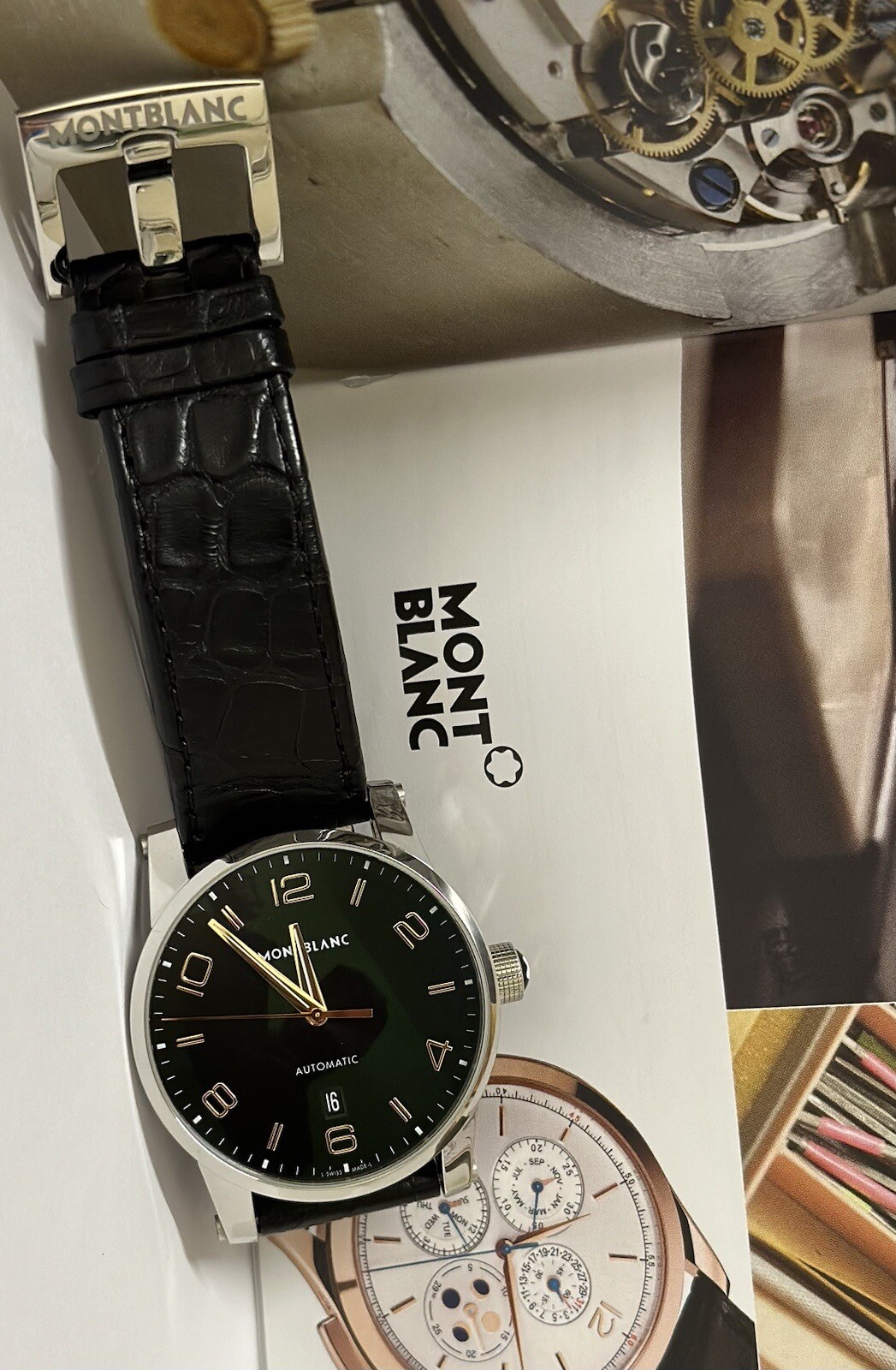 Montblanc Time Walker Automatic 7285 Black Dial, 43mm Excellent ...