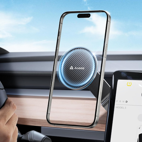 Upgrade Tesla Phone Mount [Strong Magnet & Foldable] Magsafe Car Mount ...