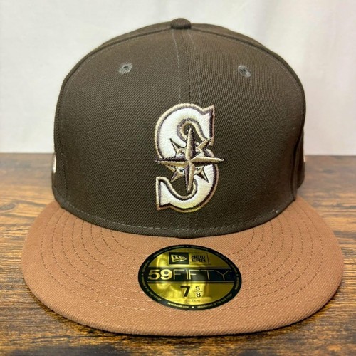 New Era 59Fifty Seattle Mariners Vintage Cap Size 7 5/8 Brown USA Made ...