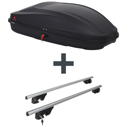 Dachbox G3 Spark 320 + Dachträger Menabo Sherman für Dacia Duster I ...