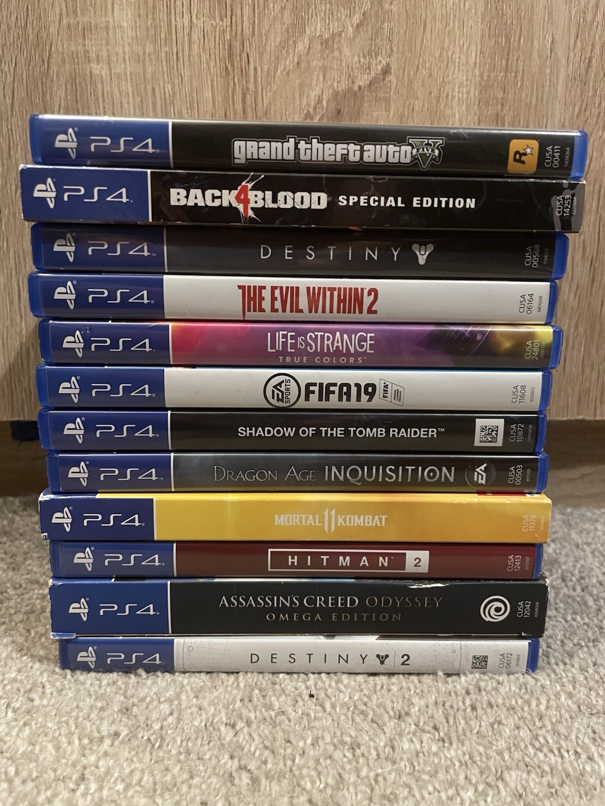 PS4 Games Bundle 12x Games Included GTA5, Mortal Combat 11, Hitman 2 ...