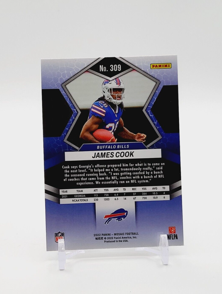 James Cook ROOKIE CARD 2022 Panini Mosaic #309 Buffalo Bills (RC) | eBay