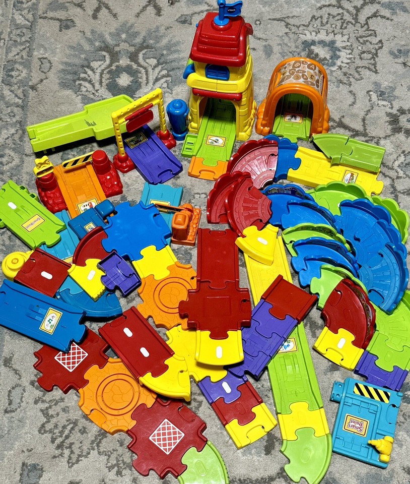 Vtech Go Go Smart Animals Train Cars Construction Vtech Go Go Track Lot ...