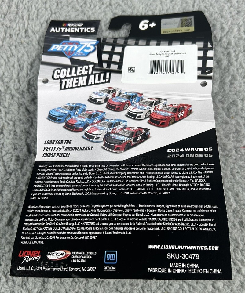 Adam Petty #45 75 Years Liquid Color Chase NASCAR Authentics 2024 Wave ...