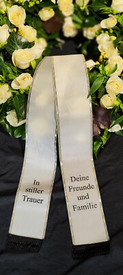 Kranzschleife Trauerschleife Grabschleife Text nach Wunsch | eBay.de