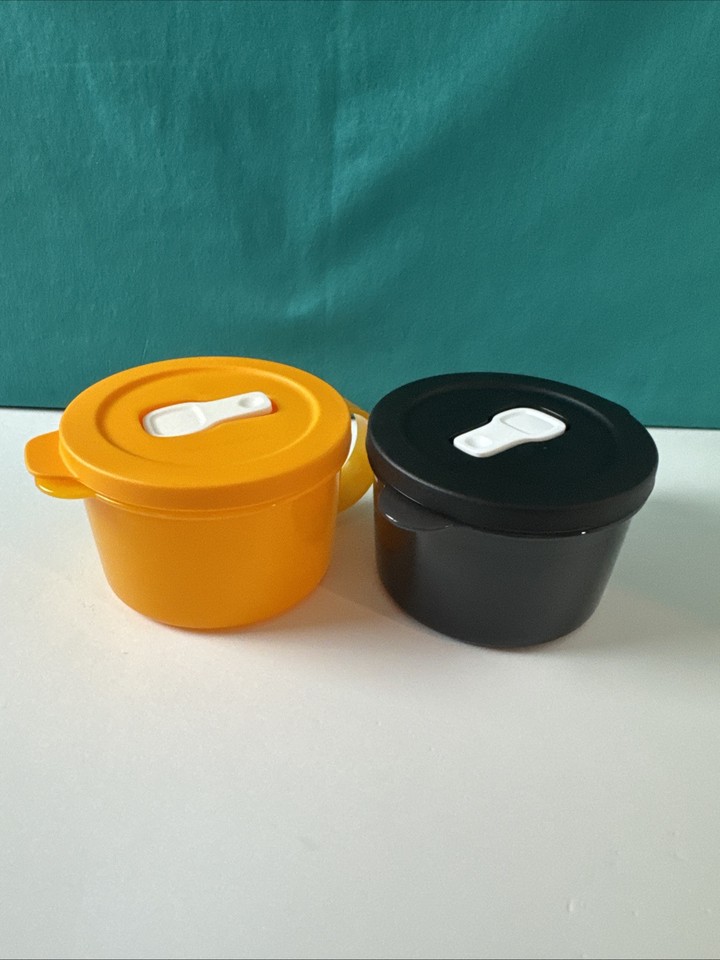 Tupperware Crystalwave Plus Soup Mug microwavable 2 cup / 500ml Black ...