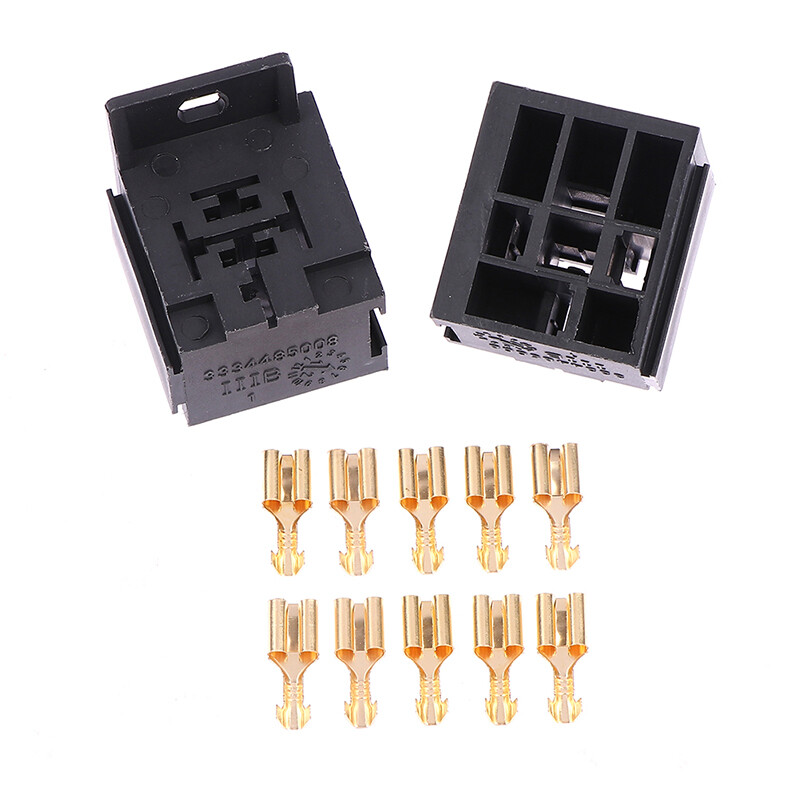 2Sets 5Pin Poles Automotive Relay Base Holder Socket With Mounting ...