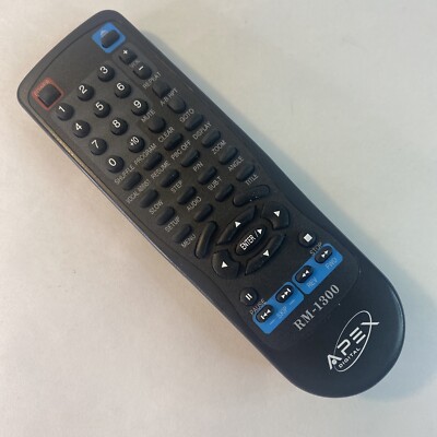 Original Apex Model RM-1300 Remote Control for DVD Player RM-1200 AD ...