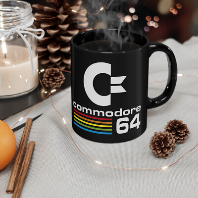 The Commodore 64 C64 Retro Computer 11oz and 15oz Coffee Tea Black Mug ...