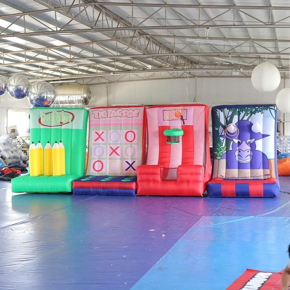 4 in 1 Inflatable Carnival Game for Birthday Partis Lawn Games School ...