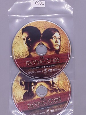 The DaVinci Code (DVD, 2006, 2-Discs, Full Frame Edition) Disc Only No ...