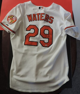 10/4/2009 BALTIMORE ORIOLES CHRIS WATERS SIGNED GAME USED JERSEY VS ...