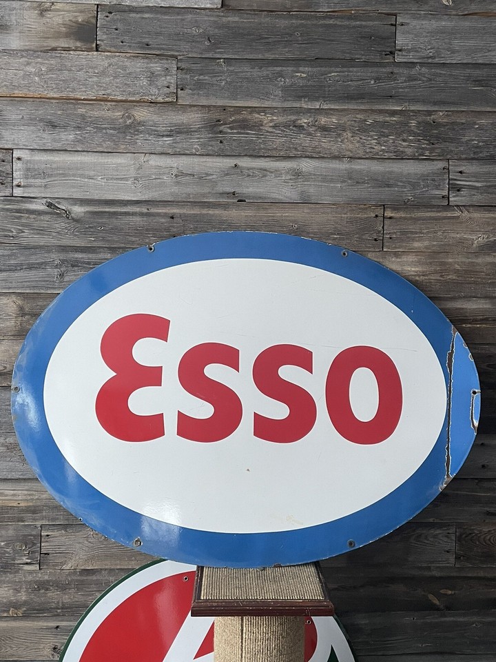 Vintage Esso Porcelain Sign Original Bulk Dealer Sign | eBay