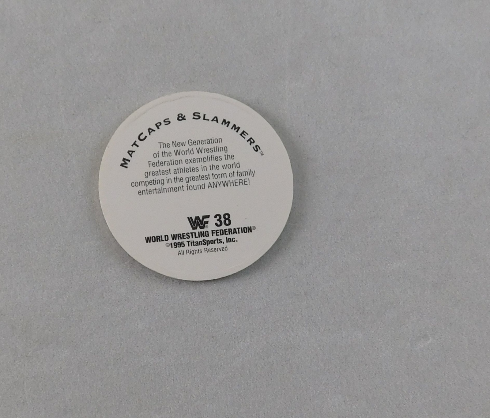 New Generation #38 WWF Wrestling Pog Collector Series Bottle Pogs ...