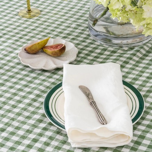 100% Cotton Reusable Kitchen Napkin Zero Waste Cloth Napkins, White ...