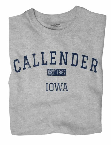 Callender Iowa IA T-Shirt EST | eBay