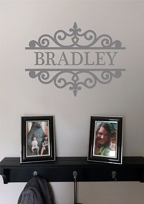 Personalized Family Name & Design Vinyl Wall Sticker Lettering Modern ...