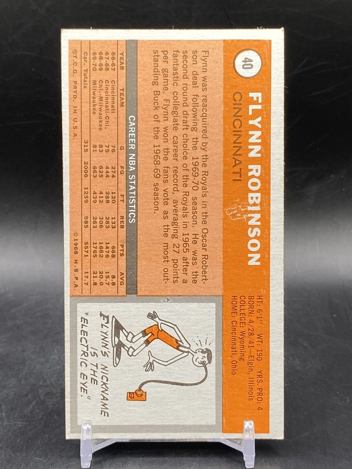 1970-71 Topps #40 Flynn Robinson Cincinnati Royals Vintage Basketball ...