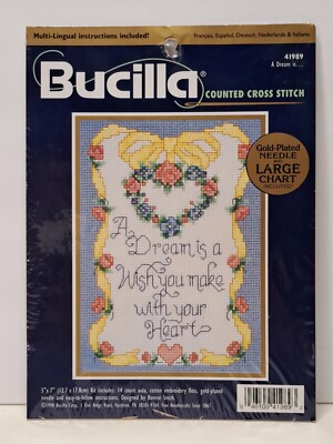 Counted Cross Stitch Kit A Dream Bucilla Pattern 41989 VINTAGE NEW | eBay