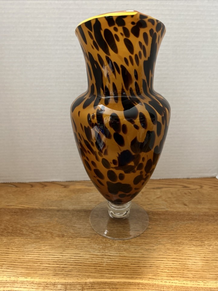 Leopard Pattern Hand Blown Pitcher Mid Size | eBay