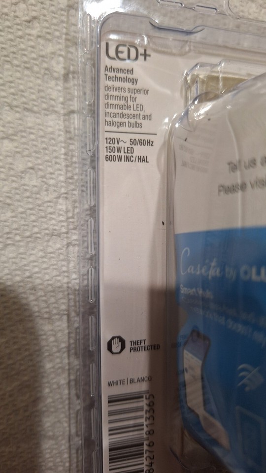 Lutron | Caseta •DIVA Smart Dimmer Light Switch (DVRF-6L-WH-R) WHITE ...