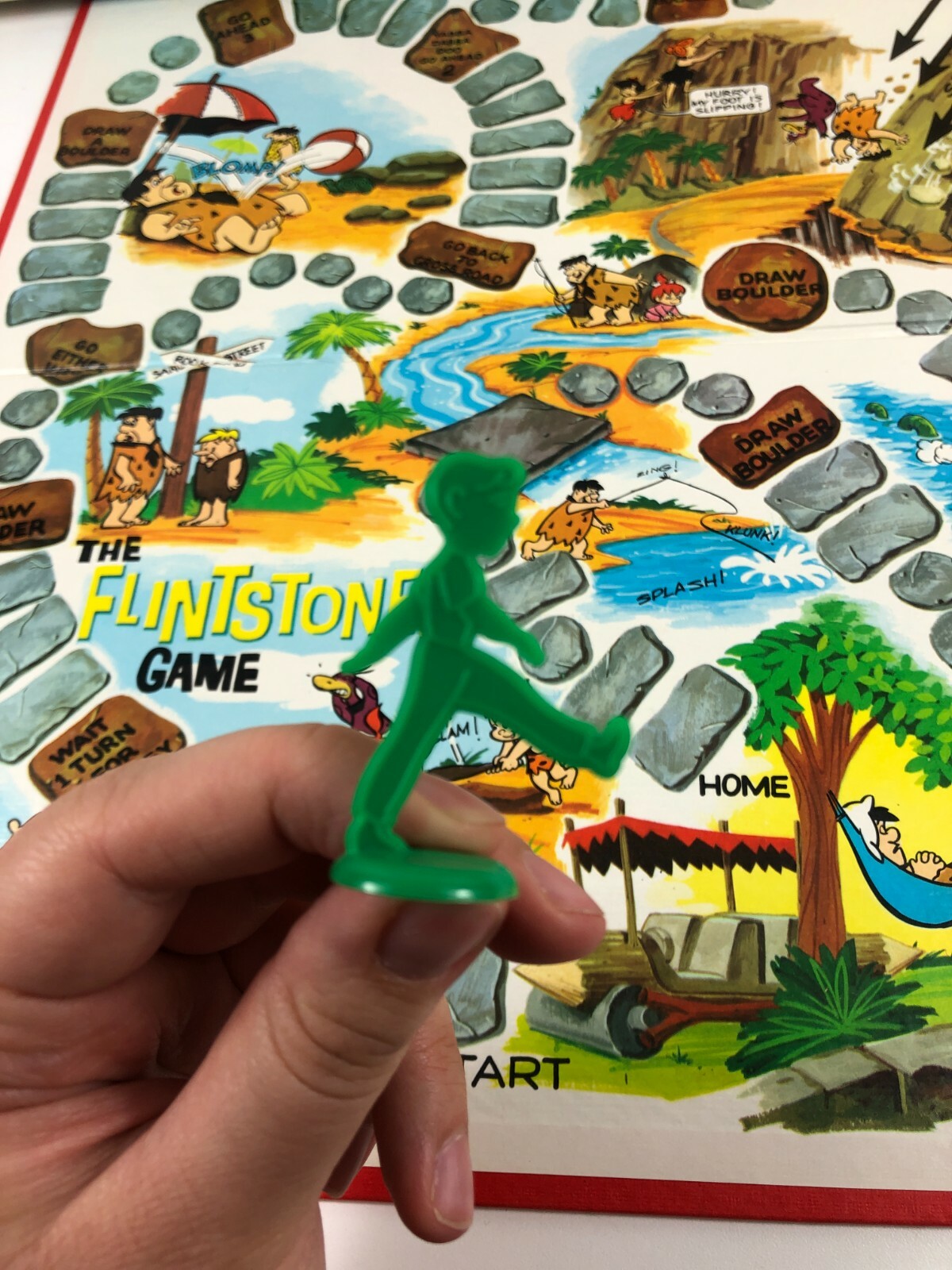 1971 Vintage FLINTSTONES Board GAME #4123 Milton Bradley Fred Barney ...