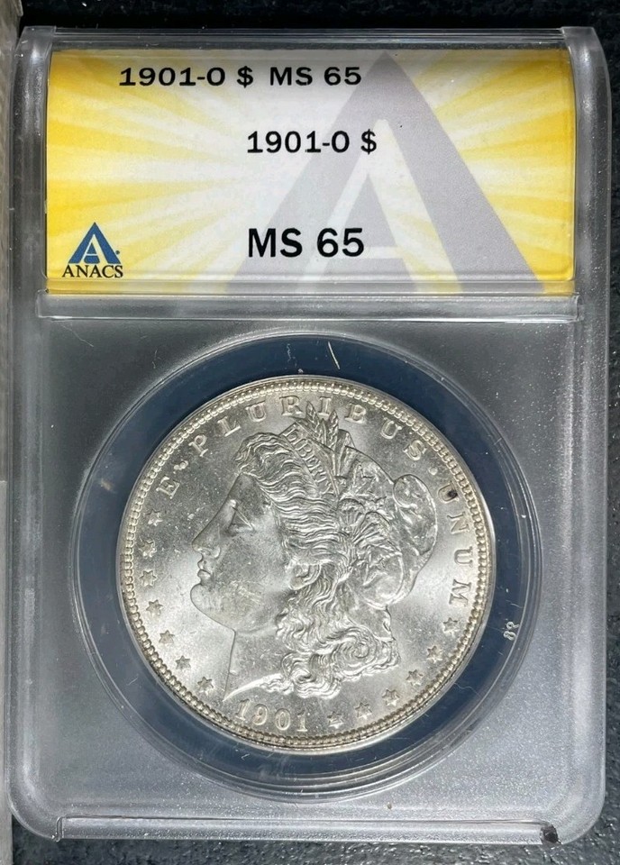 1901-O MORGAN SILVER DOLLAR~ANACS MS 65 ~BEAUTIFUL COIN~ REF#0228 | eBay