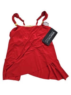 Miraclesuit CAYENNE RED Razzle Dazzle Underwire Tankini Swim Top, US 10 ...