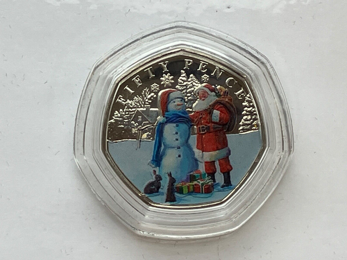 2024 Guernsey Snowman 50p Fifty 50 Pence Colour Coin BU | eBay
