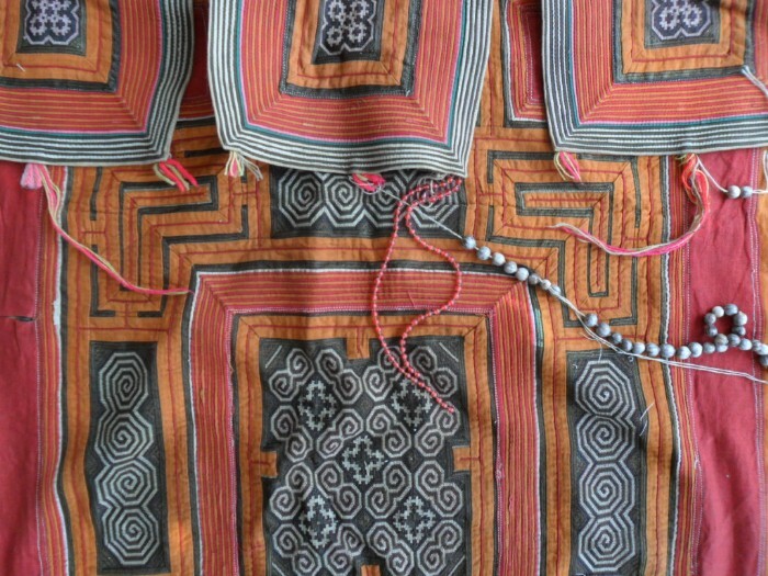 Old Original chinese Hainan Yao people's hand embroidery batik baby ...