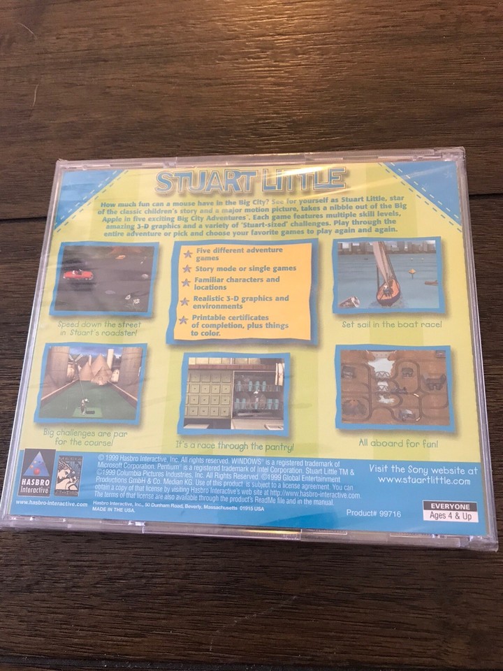 BRAND NEW, SEALED Stuart Little Big City Adventures CD-ROM Game | eBay