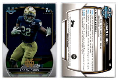 2022 Bowman U Chrome #38 Logan Diggs - Notre Dame 1st | eBay