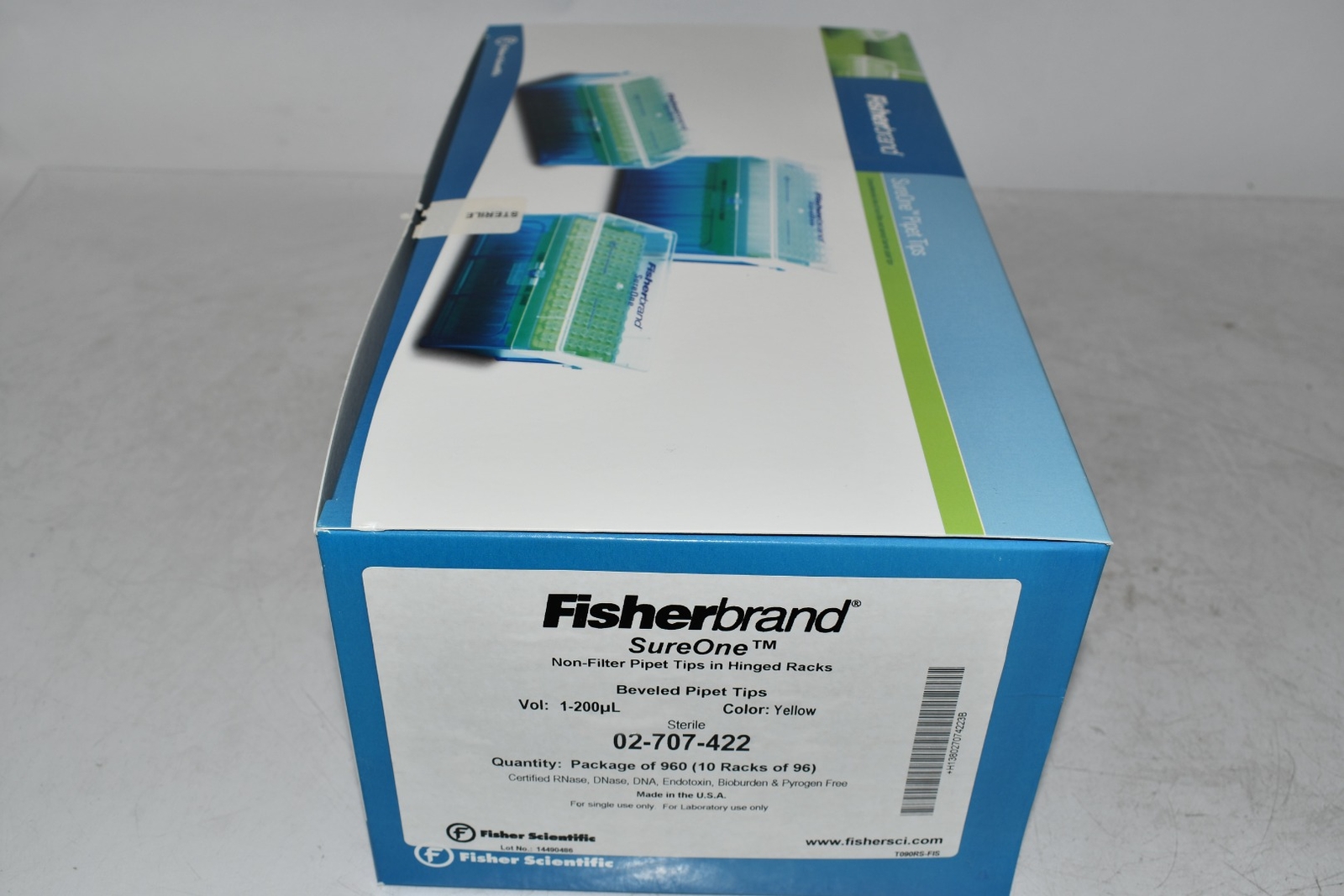 NEW Fisher Scientific fisherbrand 02-707-422 Pipet Tip. Box of 960 ...