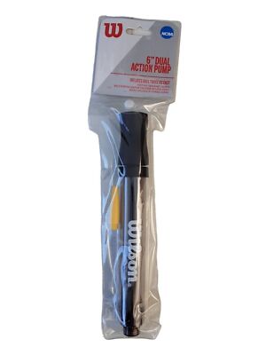 Wilson 6 Inch Dual Action Ball Pump Inflater Basketball, Football ...