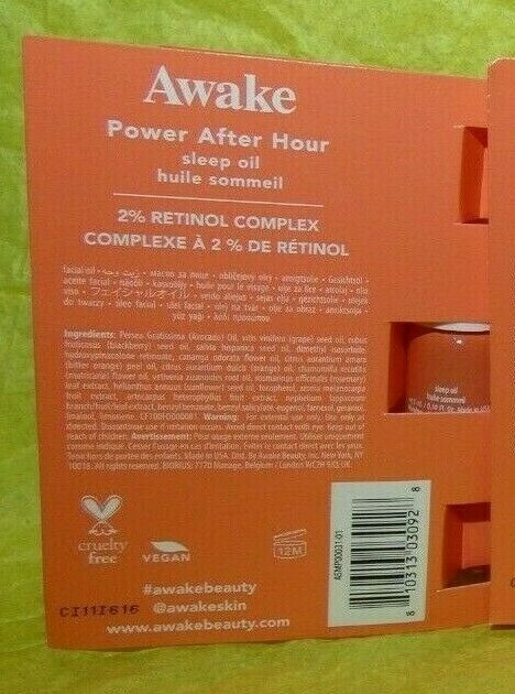 NEW AWAKE Power After Hour 2% Retinol Complex 0.10 oz. Sample Size | eBay