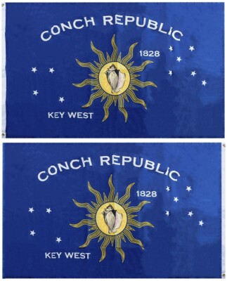 3x5 Conch Republic Key West 100D 3'x5' Woven Poly Nylon Double Sided ...