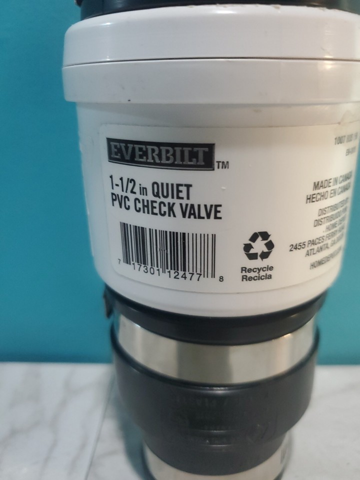 Everbilt 1.5 in. Quiet PVC Check Valve EV-QV15 | eBay