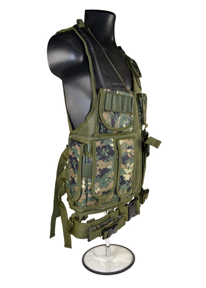 Tactical Multi Function Vest, Digital Green Camouflage | eBay
