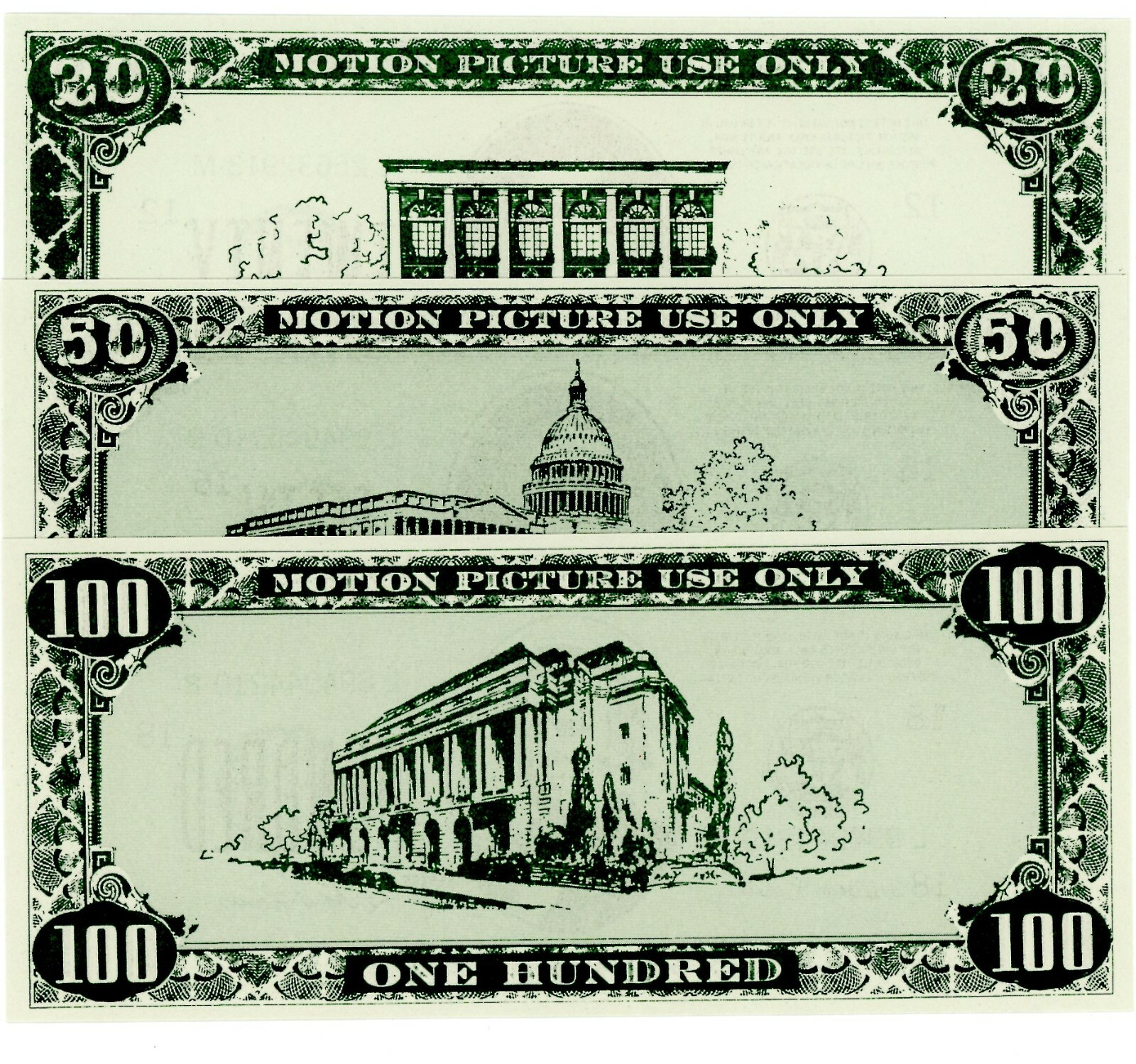 Movie Currency … 20,50,100 … ND-Motion picture Use Only ..*UNC* Set of ...