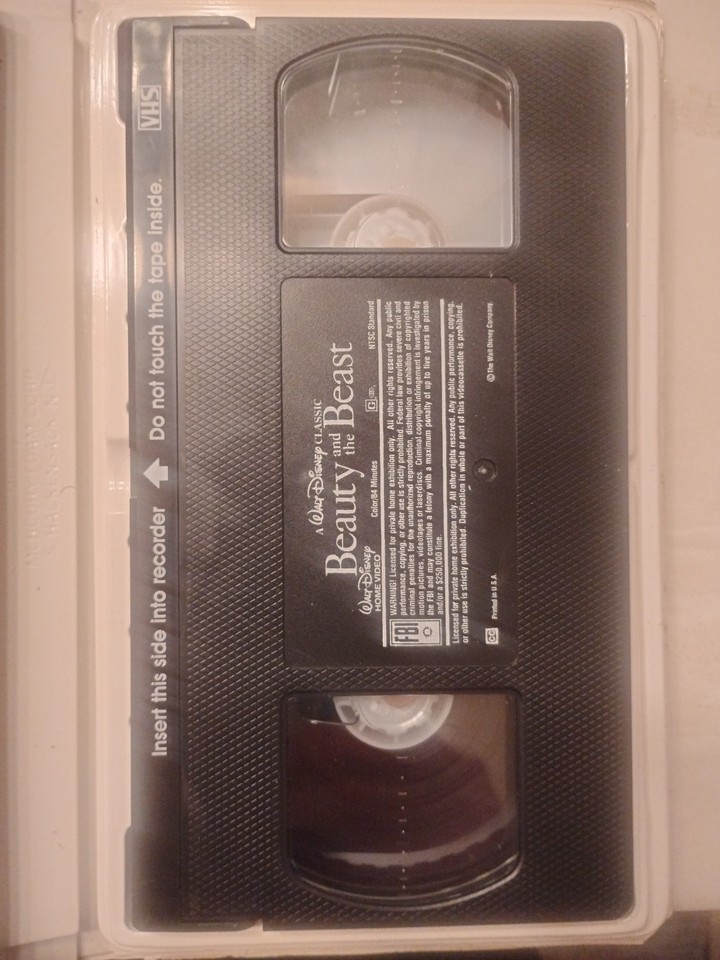 RARE 1992 Walt Disney VHS Black Diamond The Classic Beauty and the ...