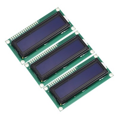 3Pcs LCD 1602 Display Module 5V, Blue Display Screen Backlight 16x2 LCD ...