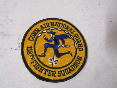 MILITARY PATCH VINTAGE OLDER 118TH FIGHTER SQUADRON CONNECTICUT AIR ...