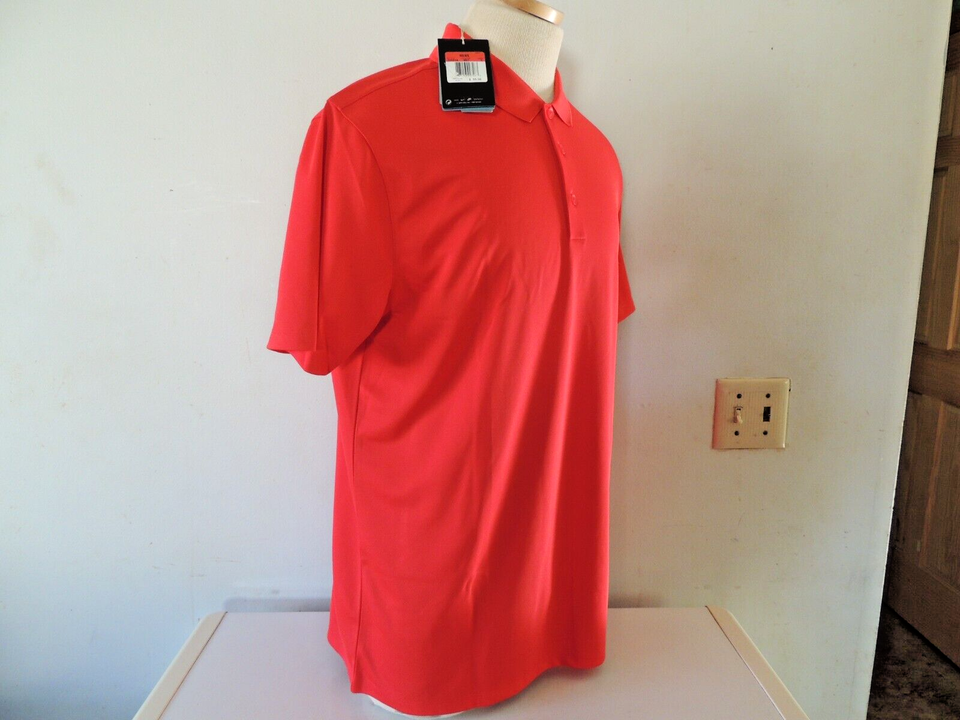 Nike Golf Shirt Red Dri Fit Swoosh Logo size L NWT | eBay