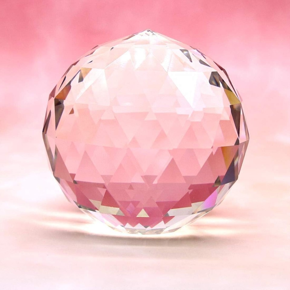 Diamond-Cut Crystal Ball Prism - Stunning 120mm Suncatcher for Weddings ...