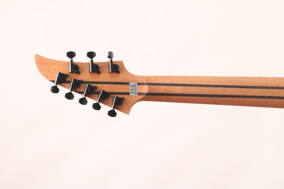 Electric Guitar 8 Strings Stain Finish Fanned Frets ASH Body Strings ...