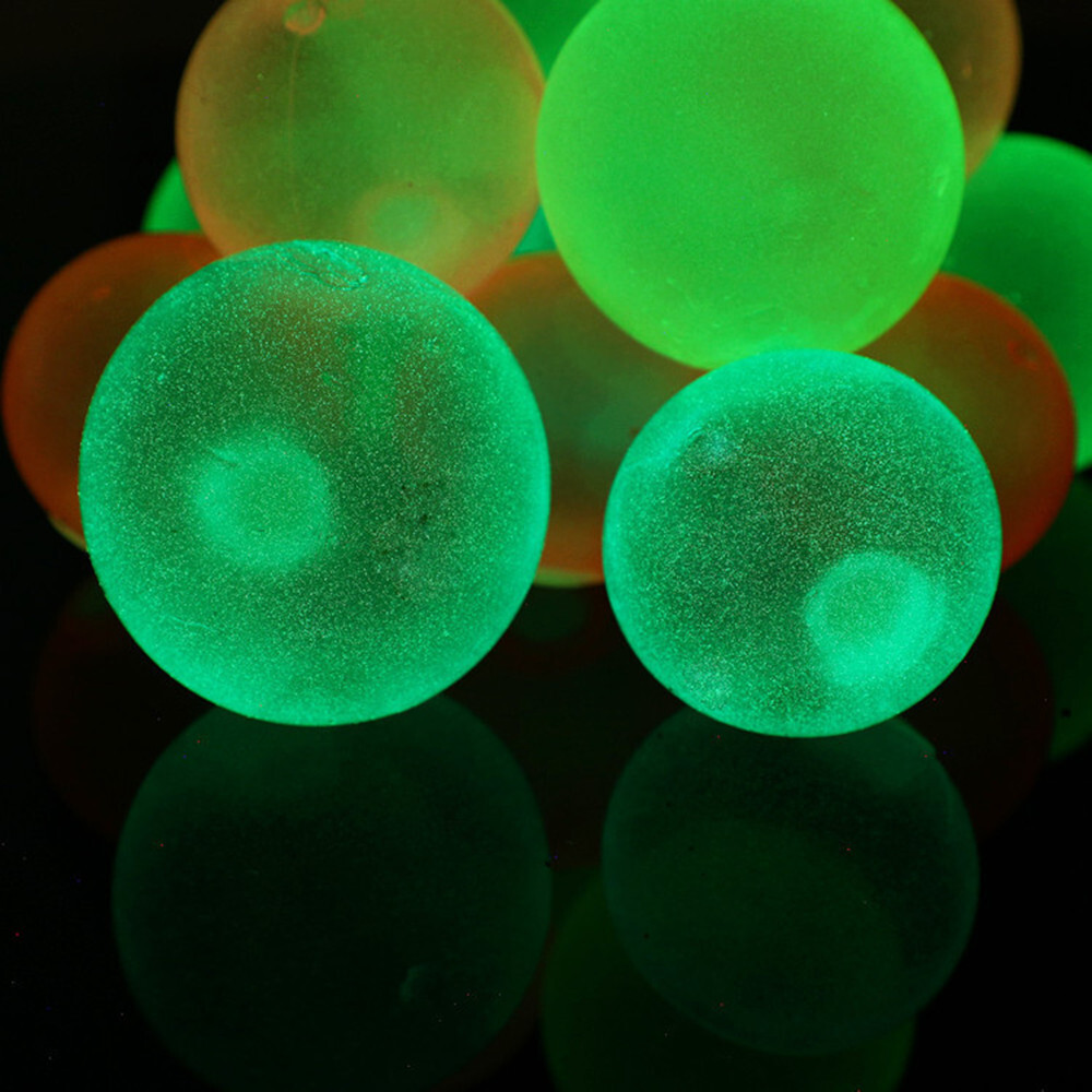 Fluorescent 4Pcs Sticky Balls Glow in the Dark Stress Relief Kids Adult ...