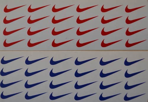 Set of 10 (size 1'-3') Nike Swoosh Vinyl decals for Laptops, Walls ...